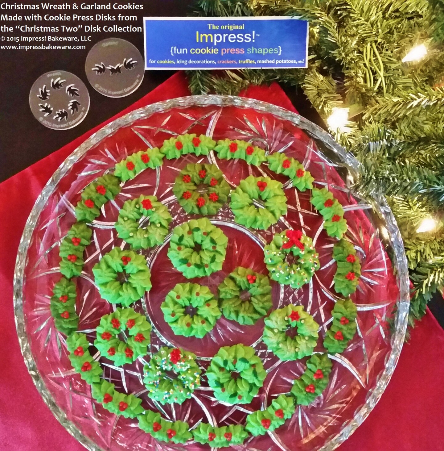 Christmas Wreath and Garland Cookies – creative cookie press
