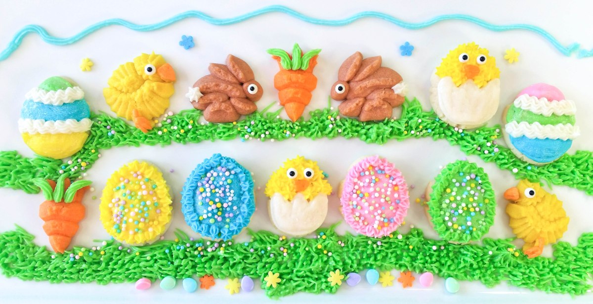Easter Cream Cheese Spritz Cookies with Buttercream Icing- With Video ...