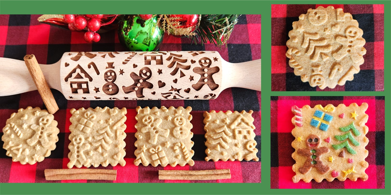 Gingerbread Cookies Made with an Embossed Rolling Pin – creative cookie ...